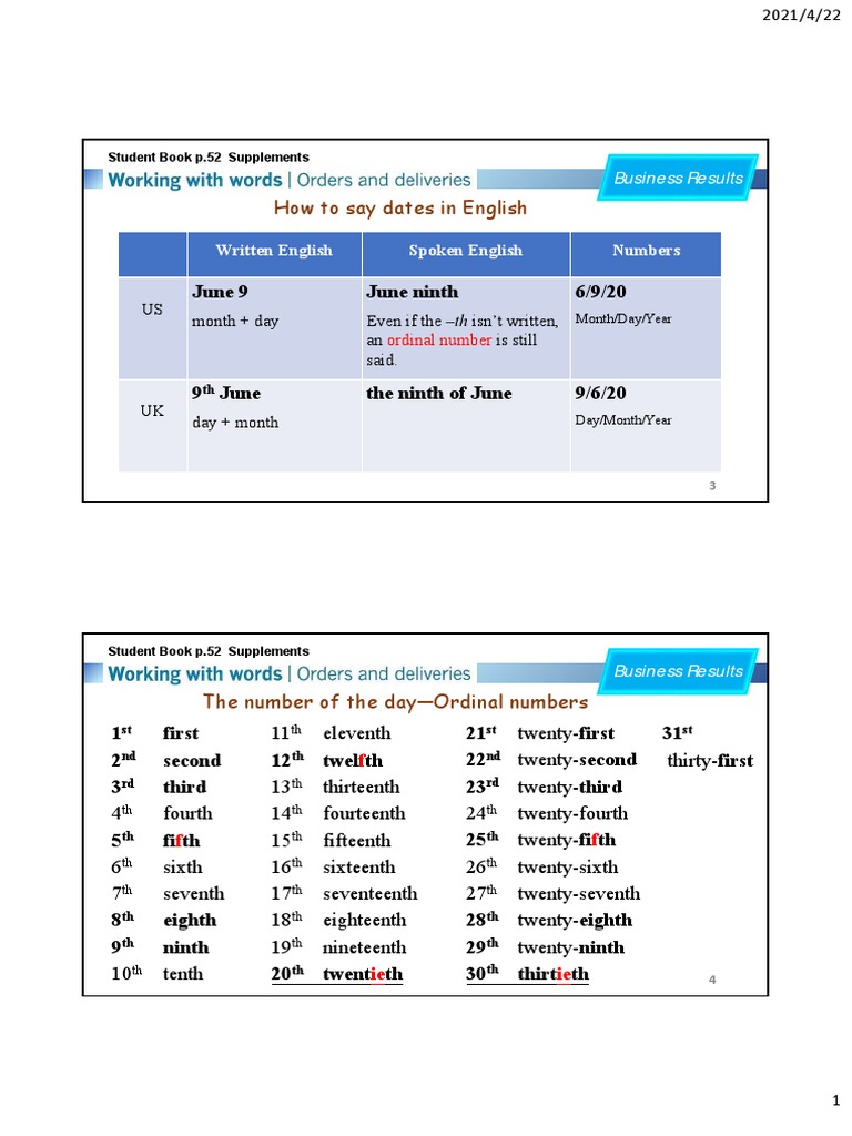 Practice Saying Dates in English | PDF | Sports | Violence