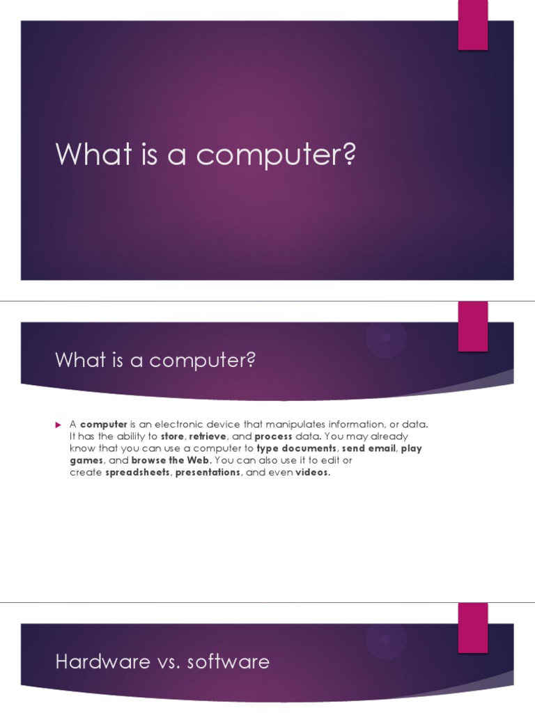 What Is A Computer | PDF | Personal Computers | Graphical User Interfaces