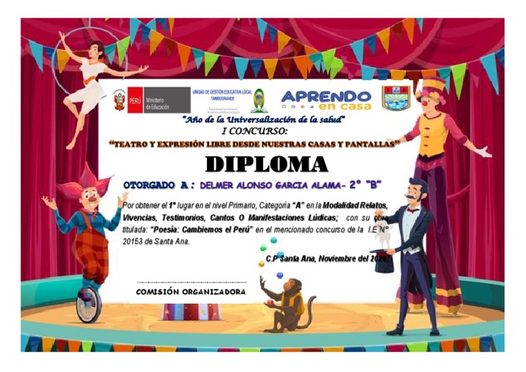 Diploma Concurso de Tetro | PDF