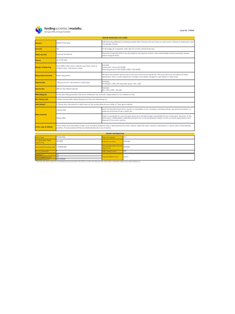 (Factsheet) MBDF-21040152 | PDF | Interest | Investor