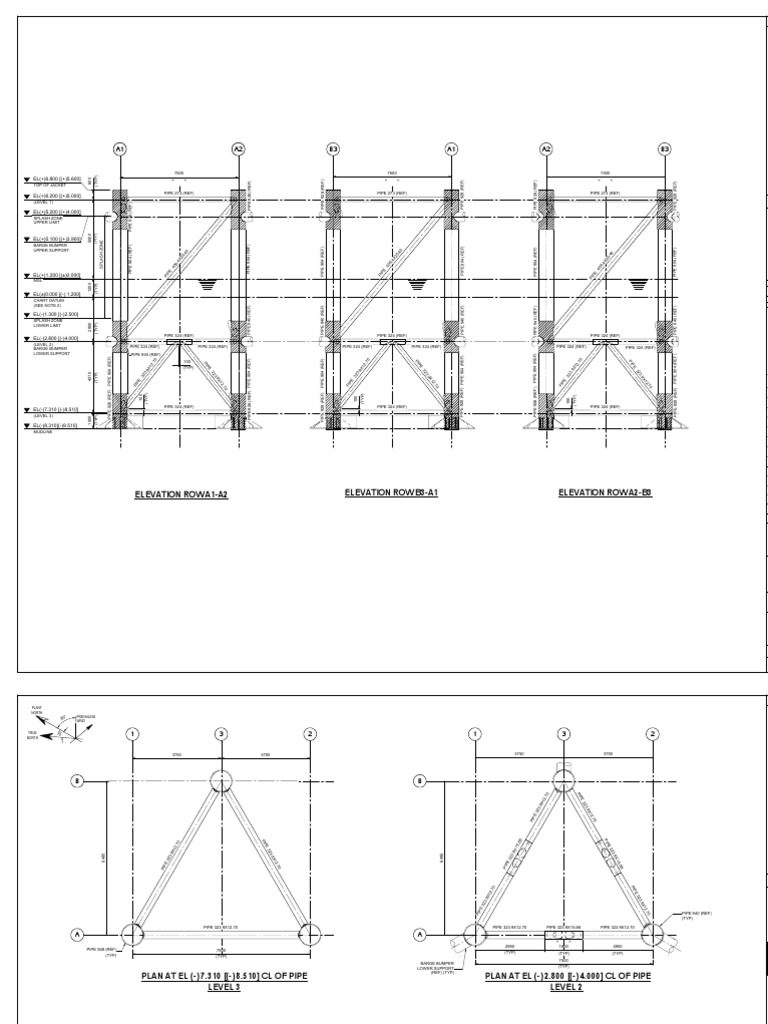 Offshore Jacket Fabrication Drawings | PDF | Nature