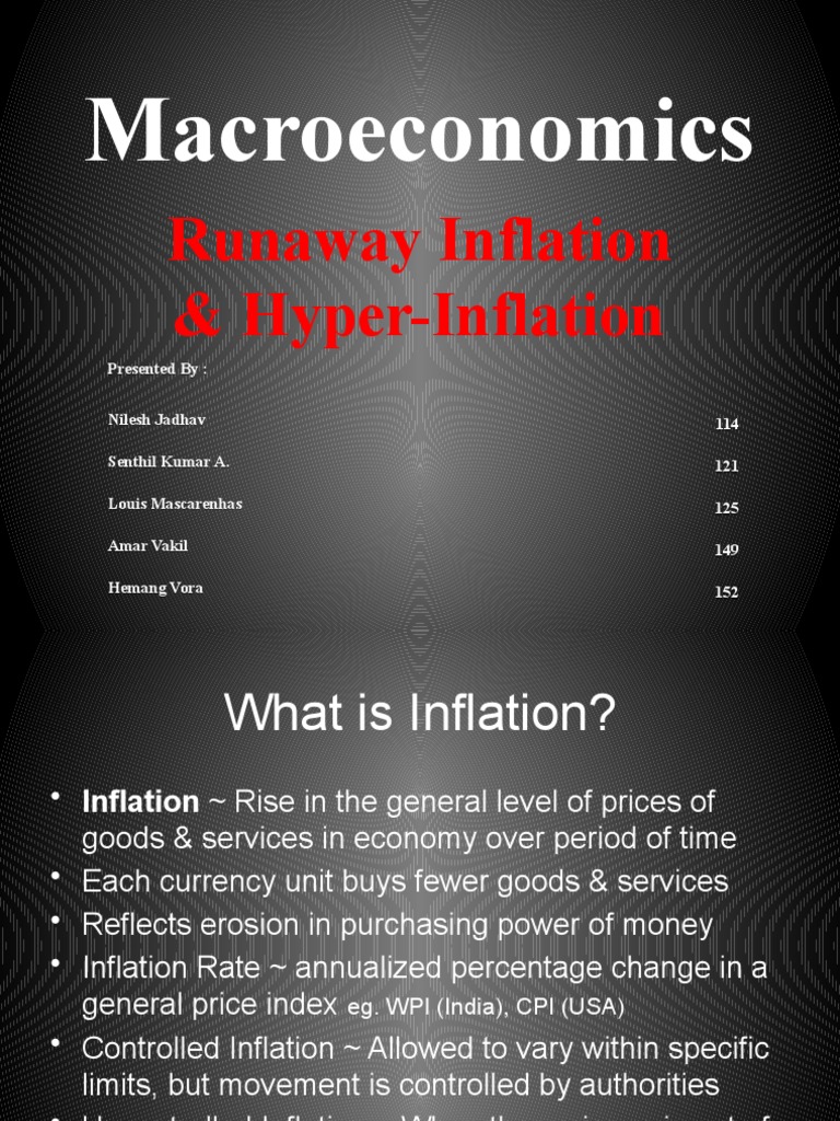 Macroeconomics: Runaway Inflation & Hyper-Inflation | PDF | Inflation ...