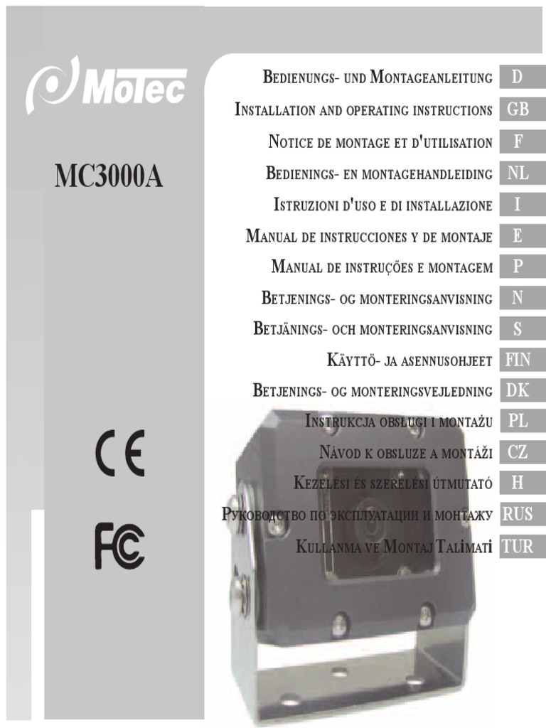 04 Manual Camera MC3000A en | PDF | Electrical Connector | Screw