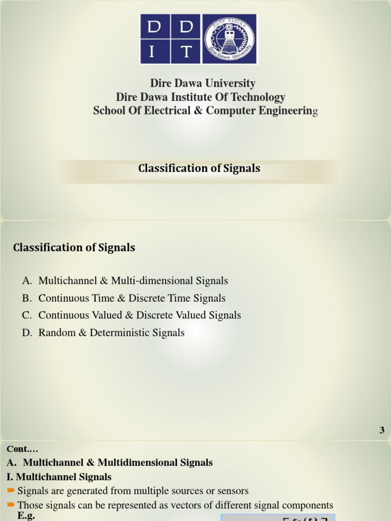 Classification of Signals | PDF | Discrete Time And Continuous Time | Applied Mathematics