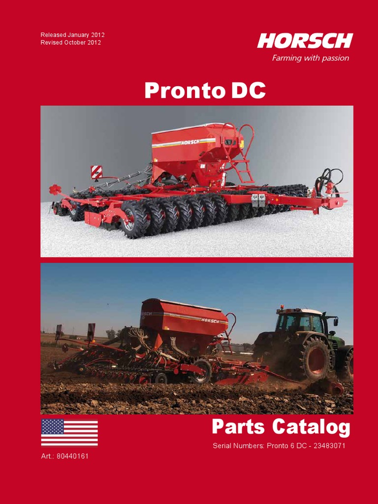 Pronto 6DC Parts Catalog ENG | PDF | Nut (Hardware) | Washer (Hardware)