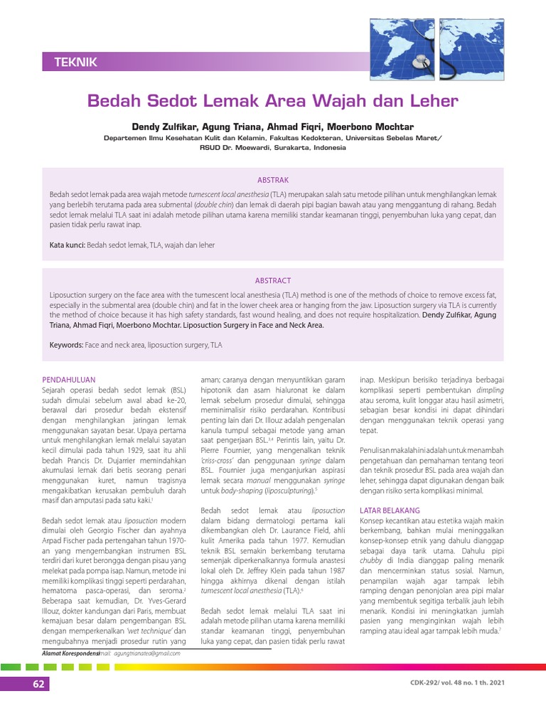Bedah Sedot Lemak Area Wajah Dan Leher | PDF