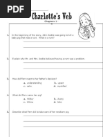 Charlottes Web Lesson Plan With Materials | PDF | Reading Comprehension ...