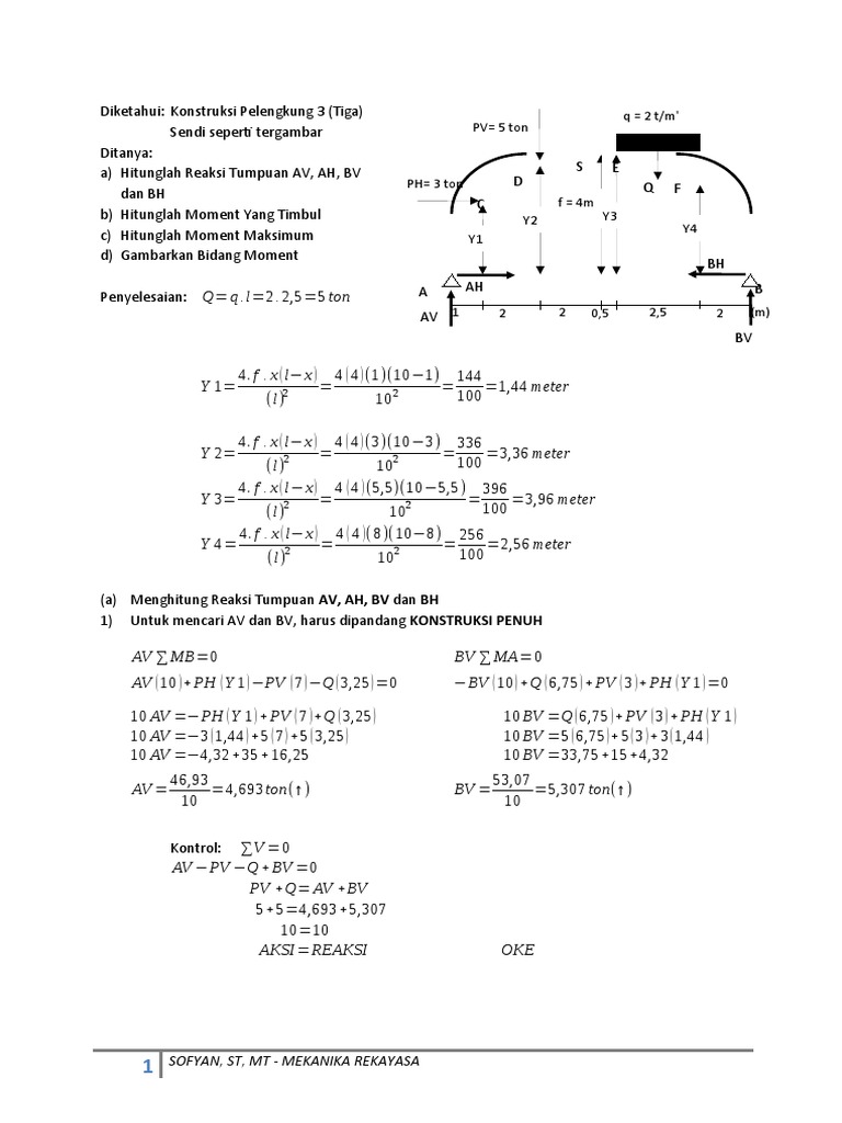 Jawaban SOAL PELENGKUNG TIGA SENDI | PDF