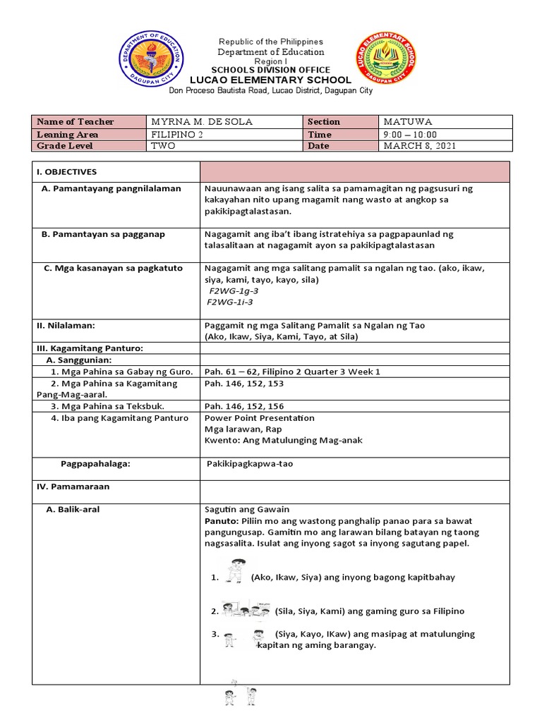 DLL - Lesson Plan - For Power Point | PDF