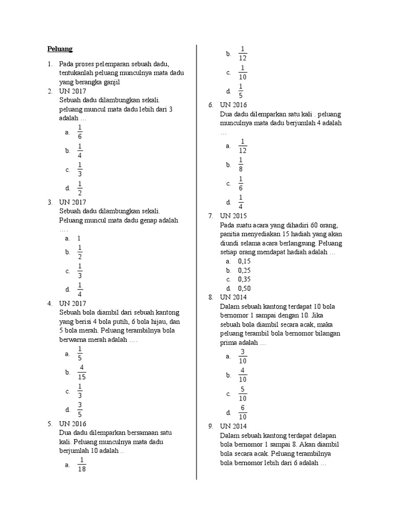 Soal MTK Kelas 8 | PDF