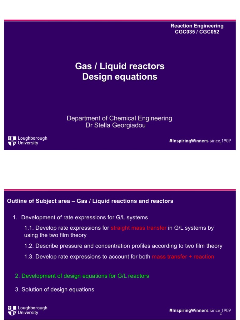 Gas Liquid Reactors | PDF | Gases | Fluid Dynamics