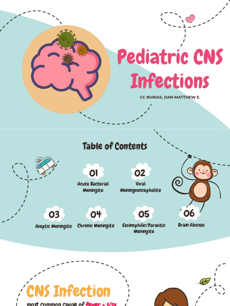 Pediatric CNS Infections Overview | PDF | Meningitis | Infection