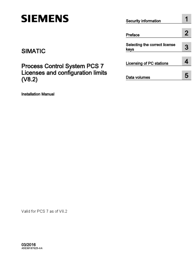 PCS 7 V8.2 Licenses and Quantity Structures - 03 - 2016 | PDF ...