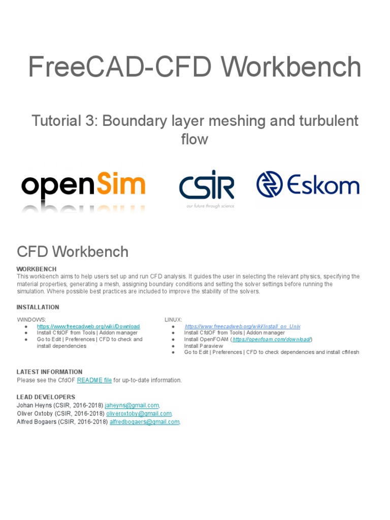 CFD Tutorial 3 - Boundary Layer Meshing and Turbulent Flow | PDF ...