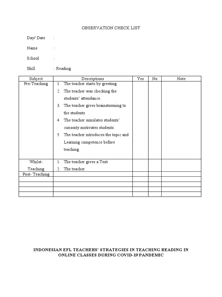 Strategi Pembelajaran Reading Online | PDF