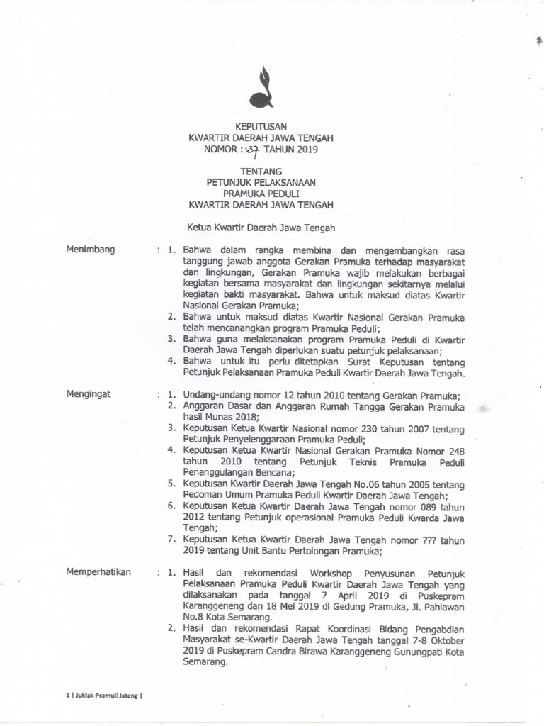 SK Juklak Pramuli 2019 New 001 PDF | PDF