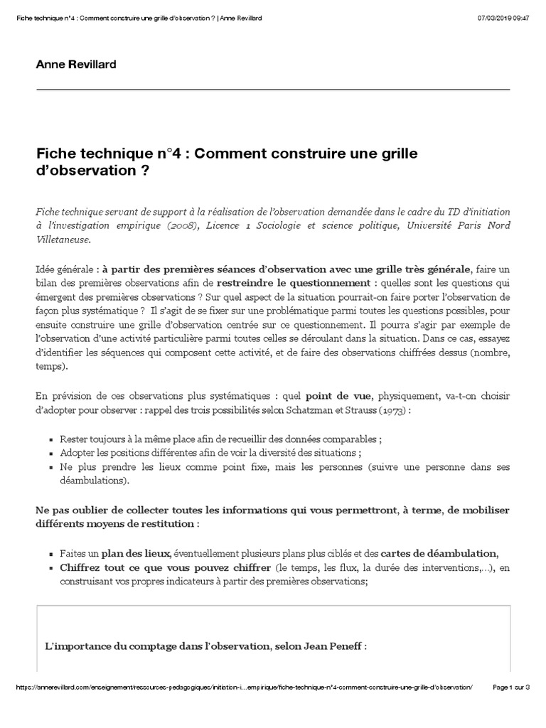 Construire une grille d'observation efficace | PDF | Art
