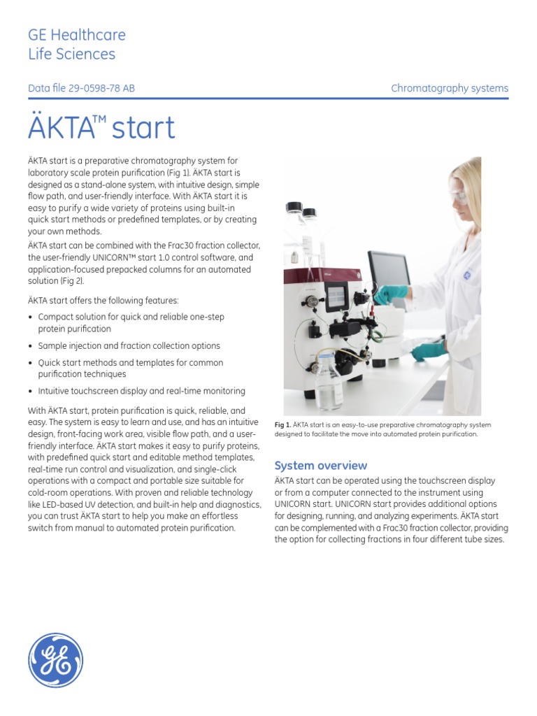 Äkta Start: GE Healthcare Life Sciences | PDF | Protein Purification ...