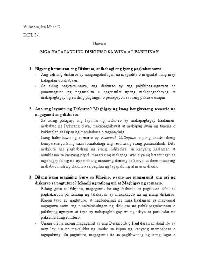 Gawain Sa Diskurso | PDF