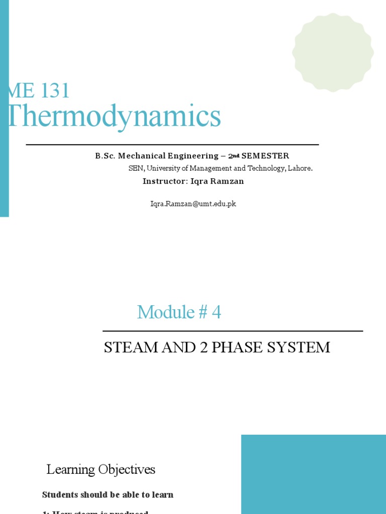 Thermodynamics: B.Sc. Mechanical Engineering - 2 Semester Instructor ...
