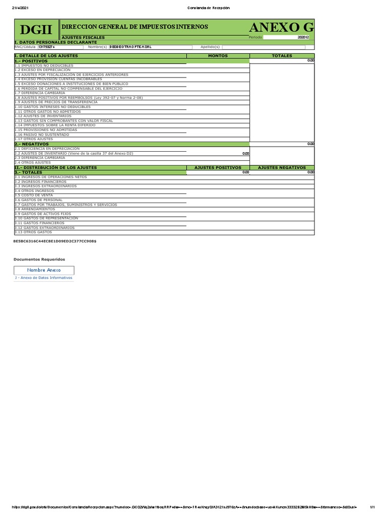 Anexo G | PDF | Finanzas del gobierno | Economias