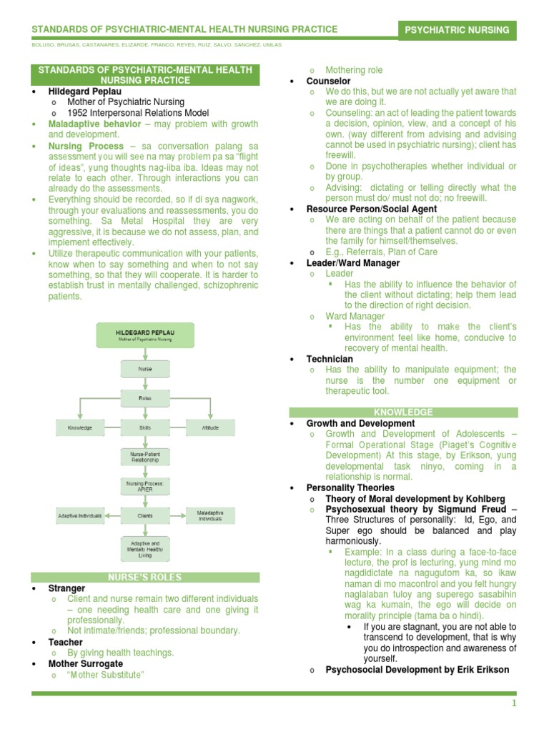 Standards of Psychiatric-Mental Health Nursing Practice | PDF ...