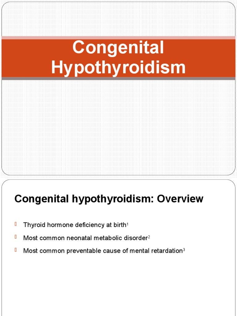 Congenital Hypothyroidism | PDF