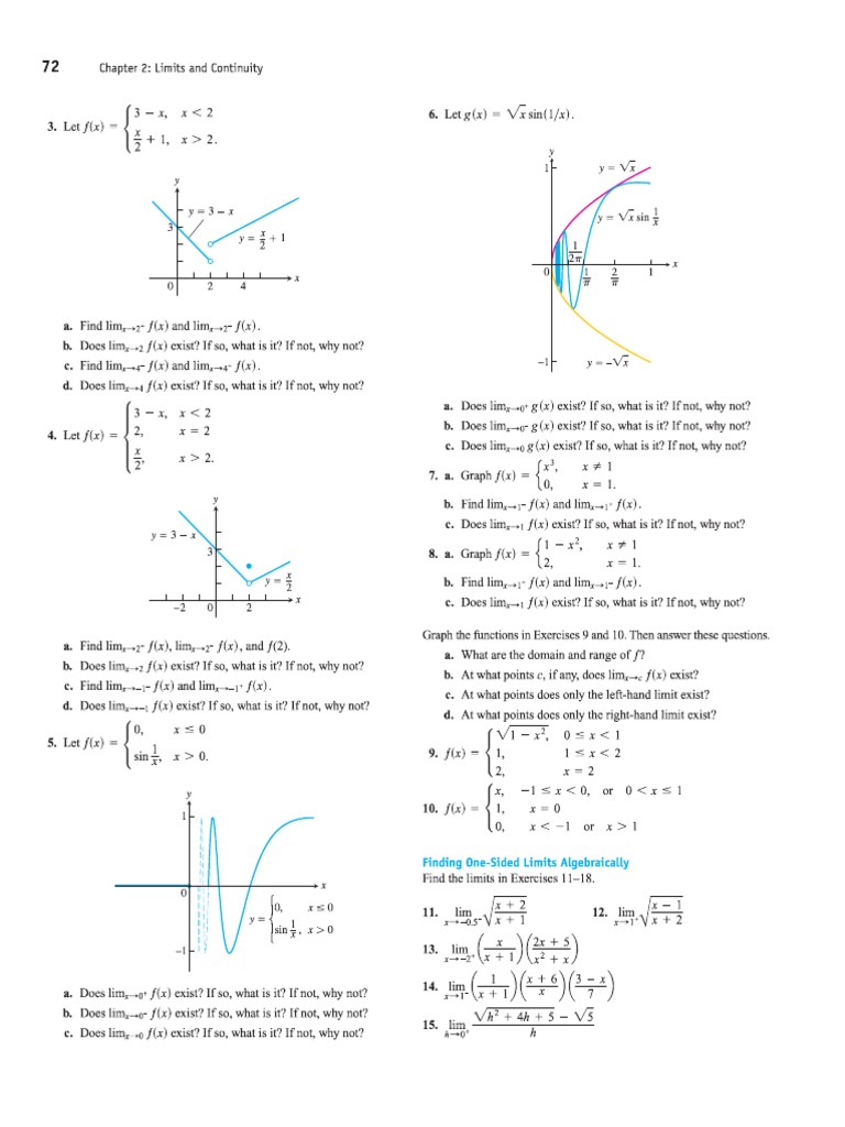 Xh W X Chapter 2 Limits And Continuity Pdf Continuous Function Function Mathematics