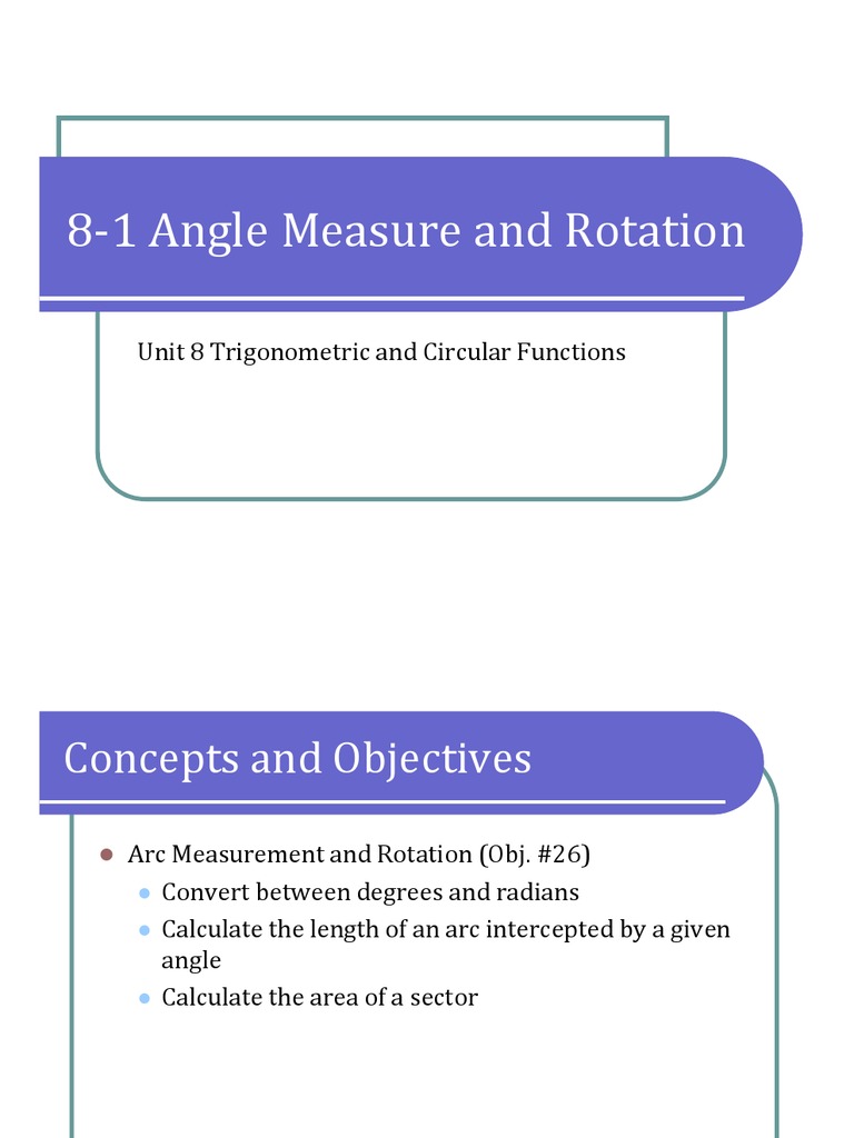 Angle Measure and Arc Length Calculations | PDF | Angle | Geometric ...