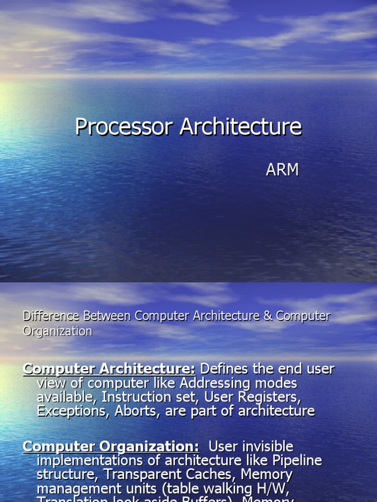 Arm 1v Pdf Arm Architecture Computer Architecture