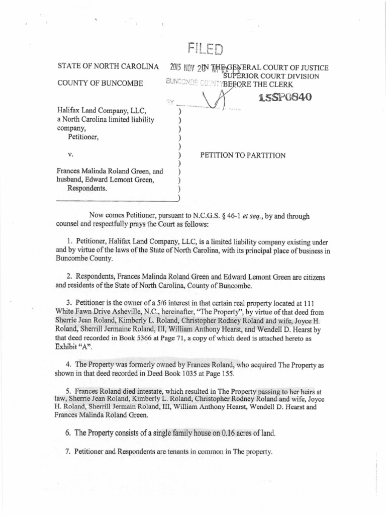 Petition To Partition | PDF