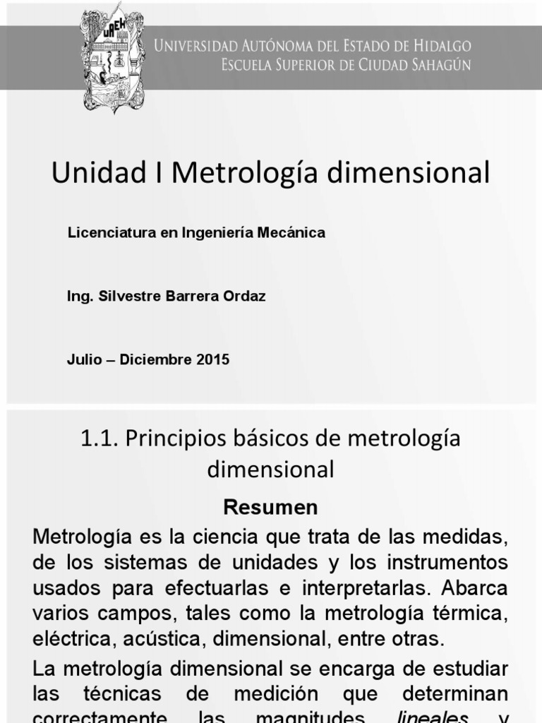 Principios Basicos de Metrologia Dimensional | PDF | Metrología | Notación
