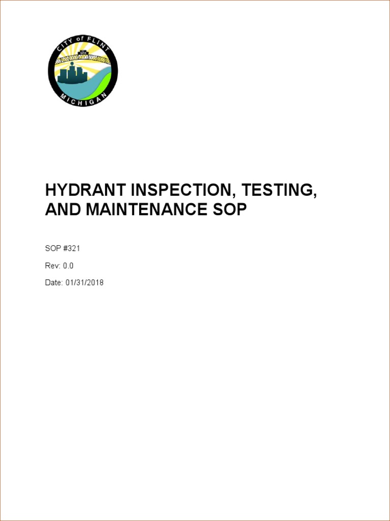 Hydrant Inspection, Testing, and Maintenance Sop | PDF | Asset ...