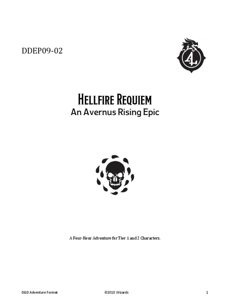 DND 5e - Aventura - DDEP09-02-Hellfire-Requiem-v1.1 | PDF | Dungeons ...