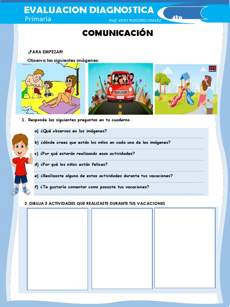 Evaluacion Comunicacion 4to Pdf