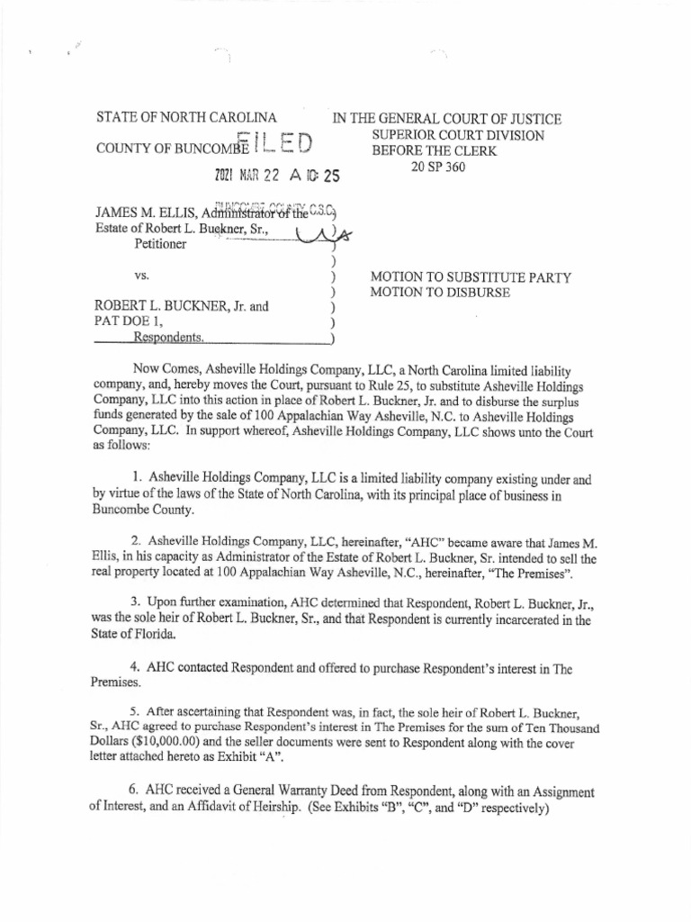 Motion To Substitute | PDF