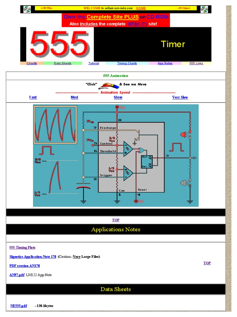 WilliamsonLabs Tutorials LeTimer555 Animation | PDF | Electromagnetism | Computing