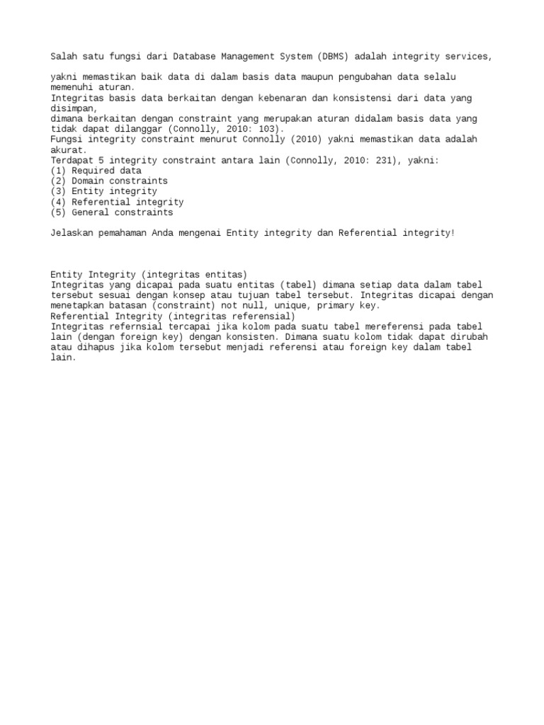 Session 4 - INTEGRITY CONSTRAINT | PDF | Karier & Perkembangan | Komputer