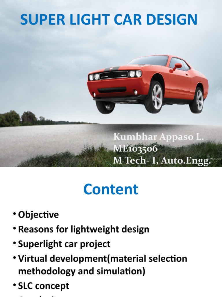 Super Light Car Design | PDF | Car | Simulation