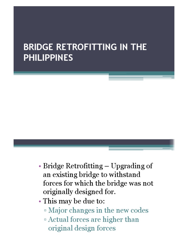 Bridge Retrofitting Techniques in the Philippines | PDF | Fibre ...