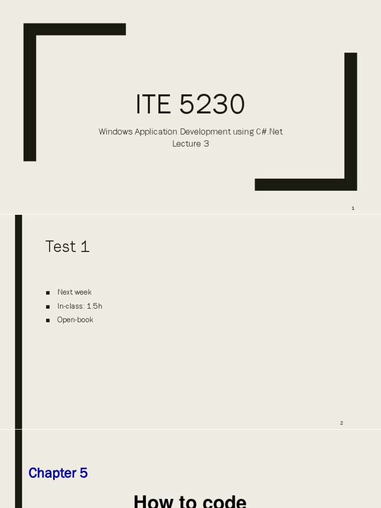 Lecture03 - ITE 5230 | PDF | Computer Programming | Software Engineering
