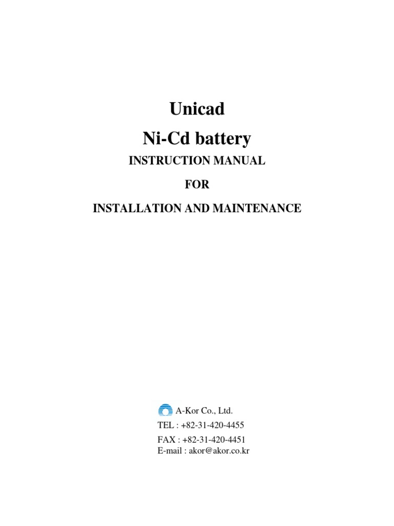 Unicad Ni-Cd Battery Charger Manual | PDF | Battery Charger ...