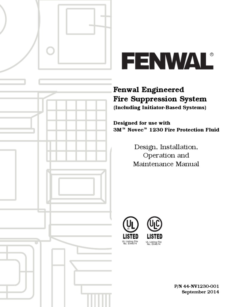 Fenwal Engineered Fire Suppression System: Design, Installation ...