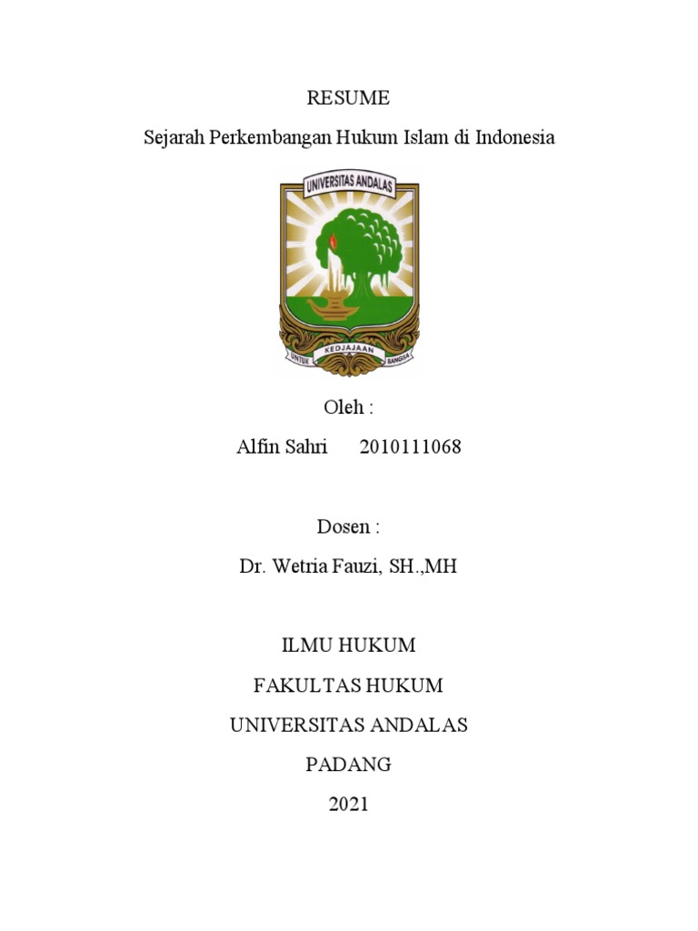 Resume Hukum Islam | PDF | Ilmu Sosial | Perjalanan