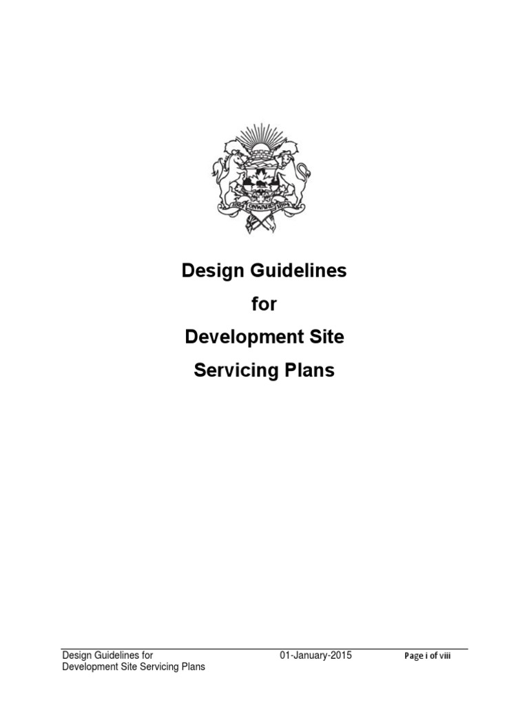 dssp2015 - Design Guidelines For Development Site Servicing Plans | PDF ...