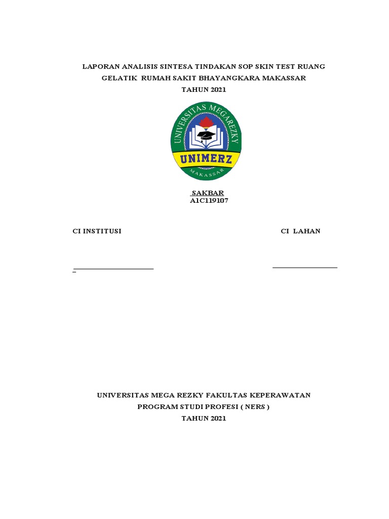 SOP Skin Test di RS Bhayangkara 2021 | PDF