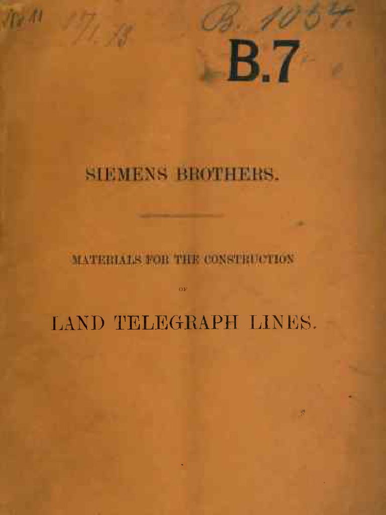 Land Telegraph Lines | PDF | Wire | Telegraphy