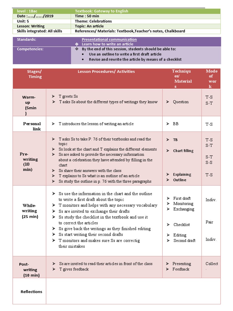 Writing an Article for 1Bac | PDF | Human Communication | Human Nature