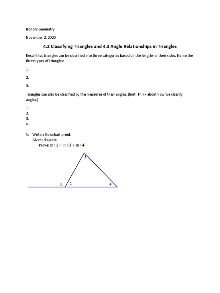 Classifying Triangles and Angles | PDF | Teaching Methods & Materials