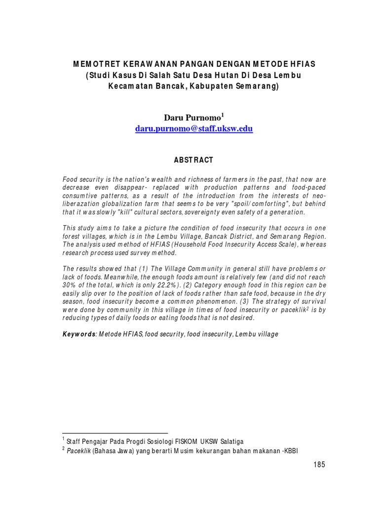 Hfias | PDF | Food Security | International Relations